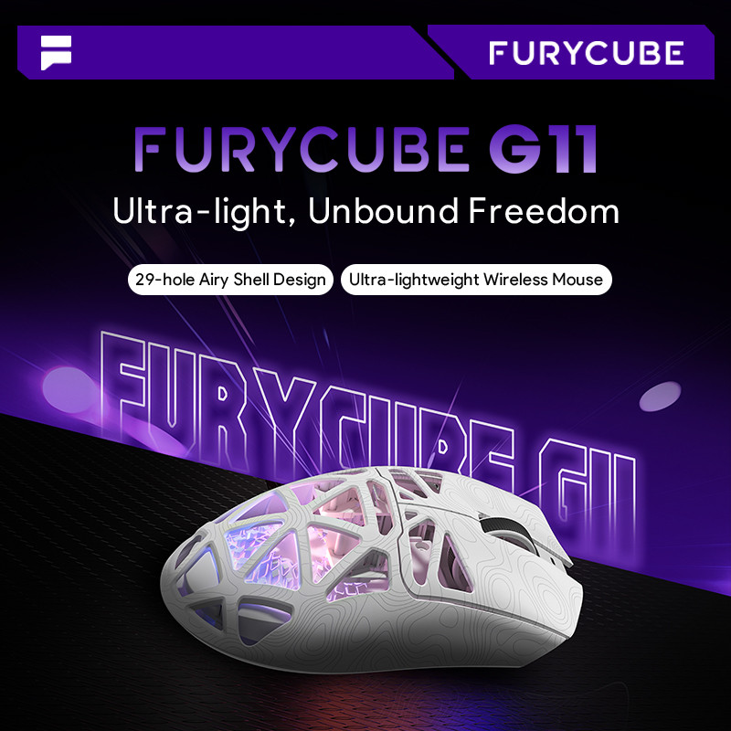 Furycube G11 Wireless Mouse 2.4GHz 12000DPI Lightweight 6-speed ...