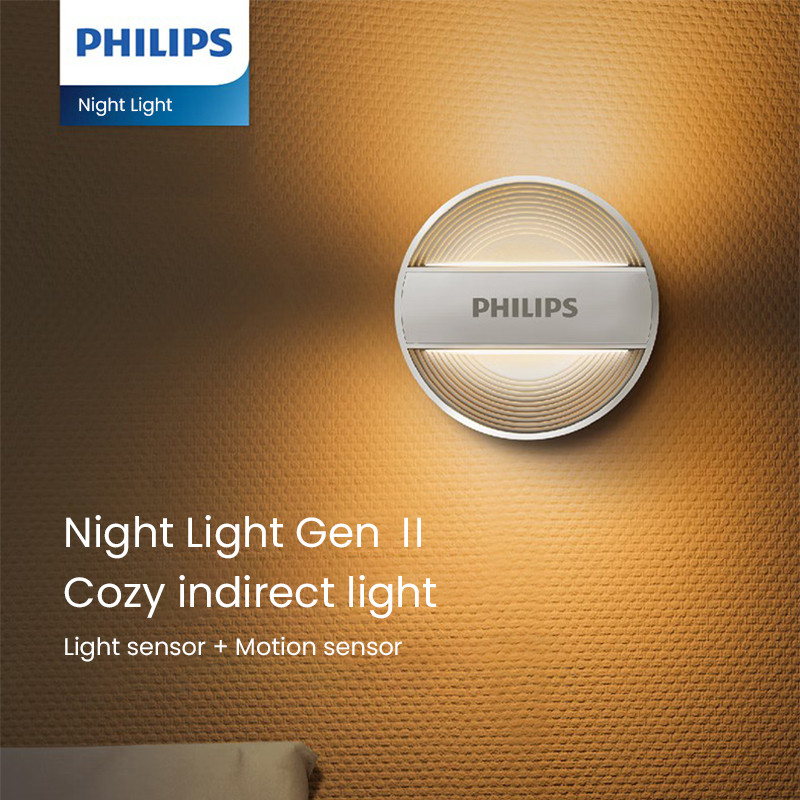 Philips Night Light Wall-mounted LED Night Light Light Sensor Motion ...