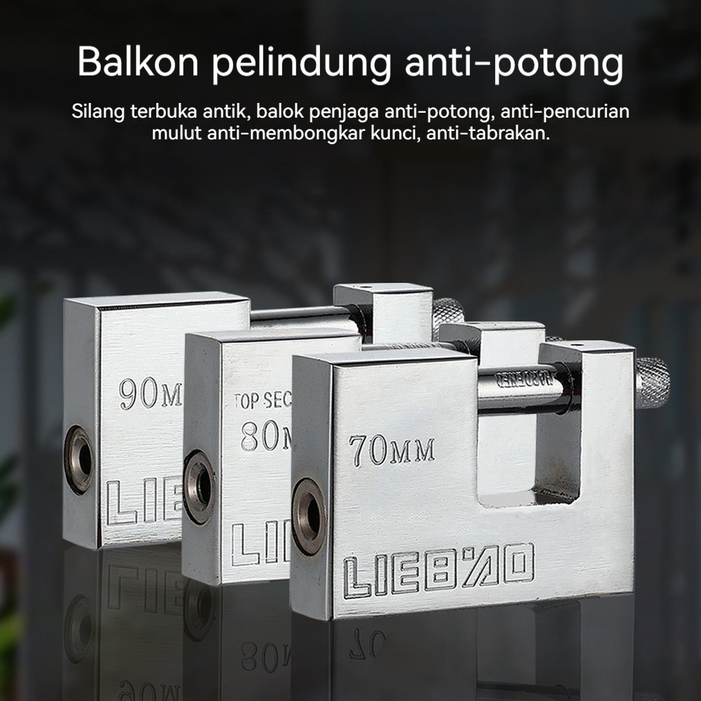 4-Size Weatherproof Replacement Padlock, Heavy Duty Anti Theft with 3 ...
