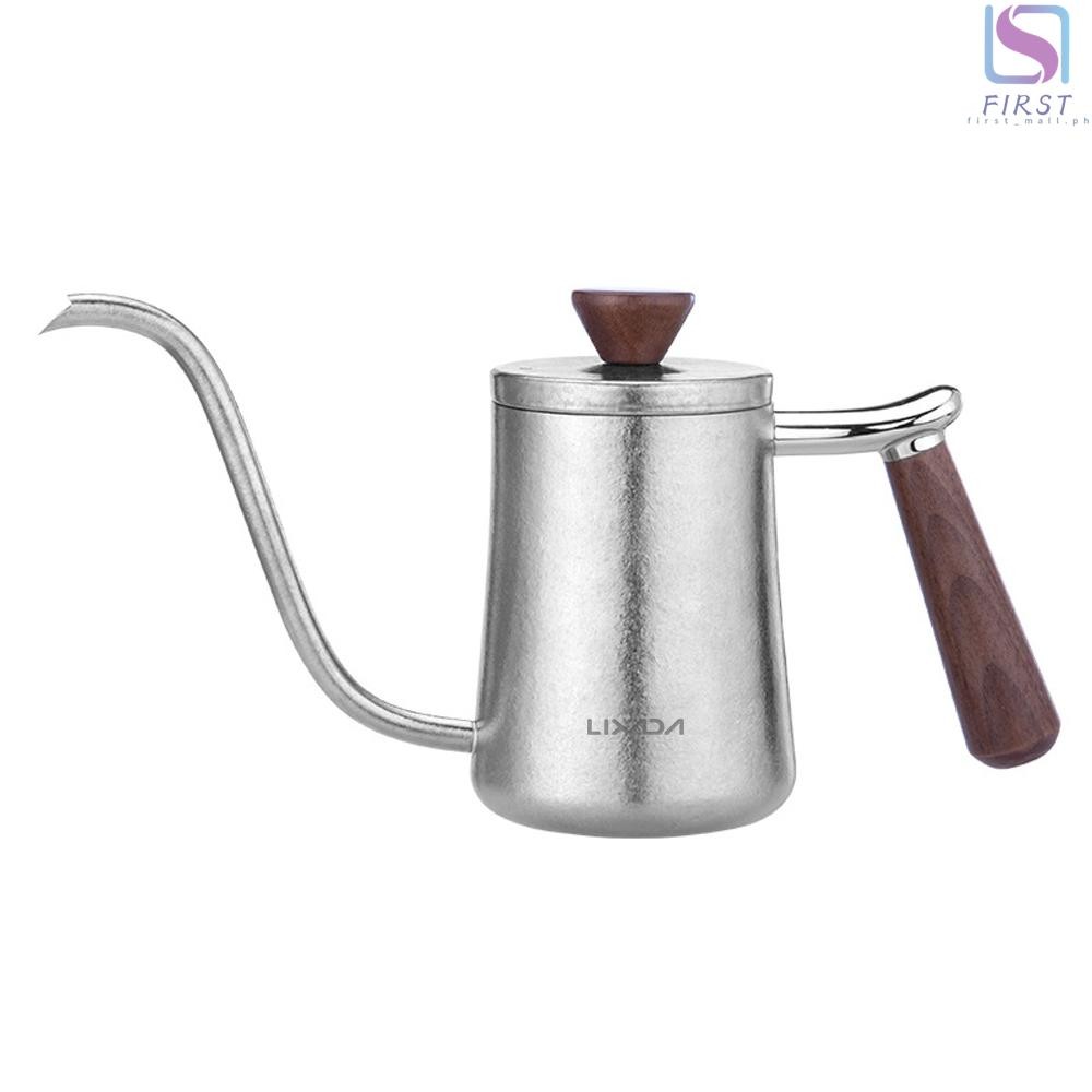 Lixada [new] Ti Pour Pot With Pour Over Coffee Kettle With Wood Over ...