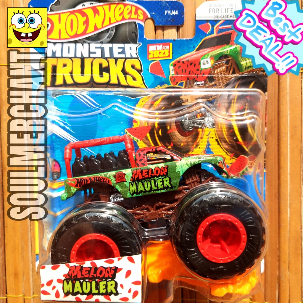 Hot Wheels Monster Trucks Mauler Diecast Bigfoot Jeep Off Road Carmelon ...