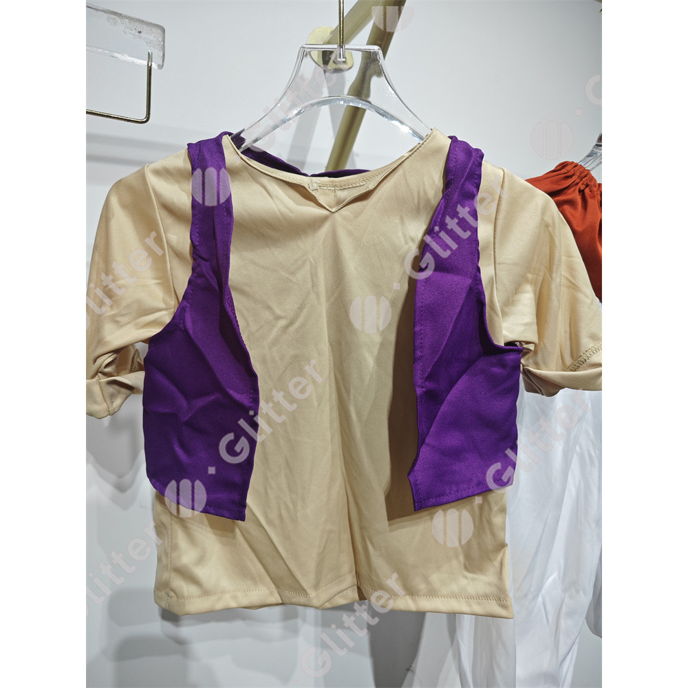 Movie Aladdin Costume for Kids Boy Adam Arab Prince Tops Pants Hat Lamp ...