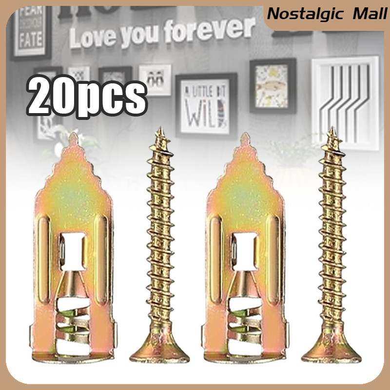 20pcs Screw Expansion Nails Hollow Wall Expansion Dowel Fixing Tools ...