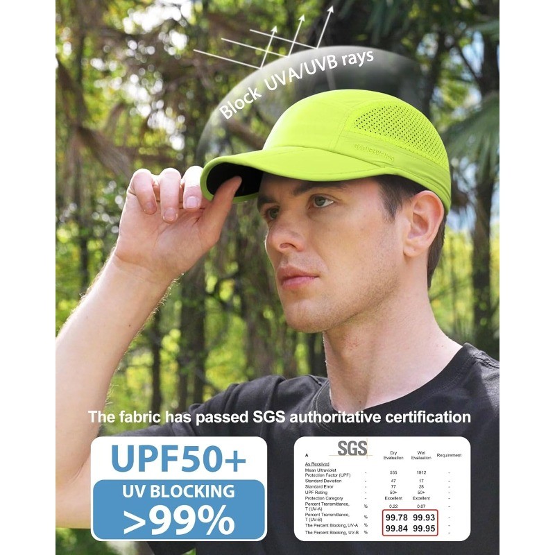 GADIEMKENSD Folding Running Man Hat Visors Sport Cap Summer Mesh ...