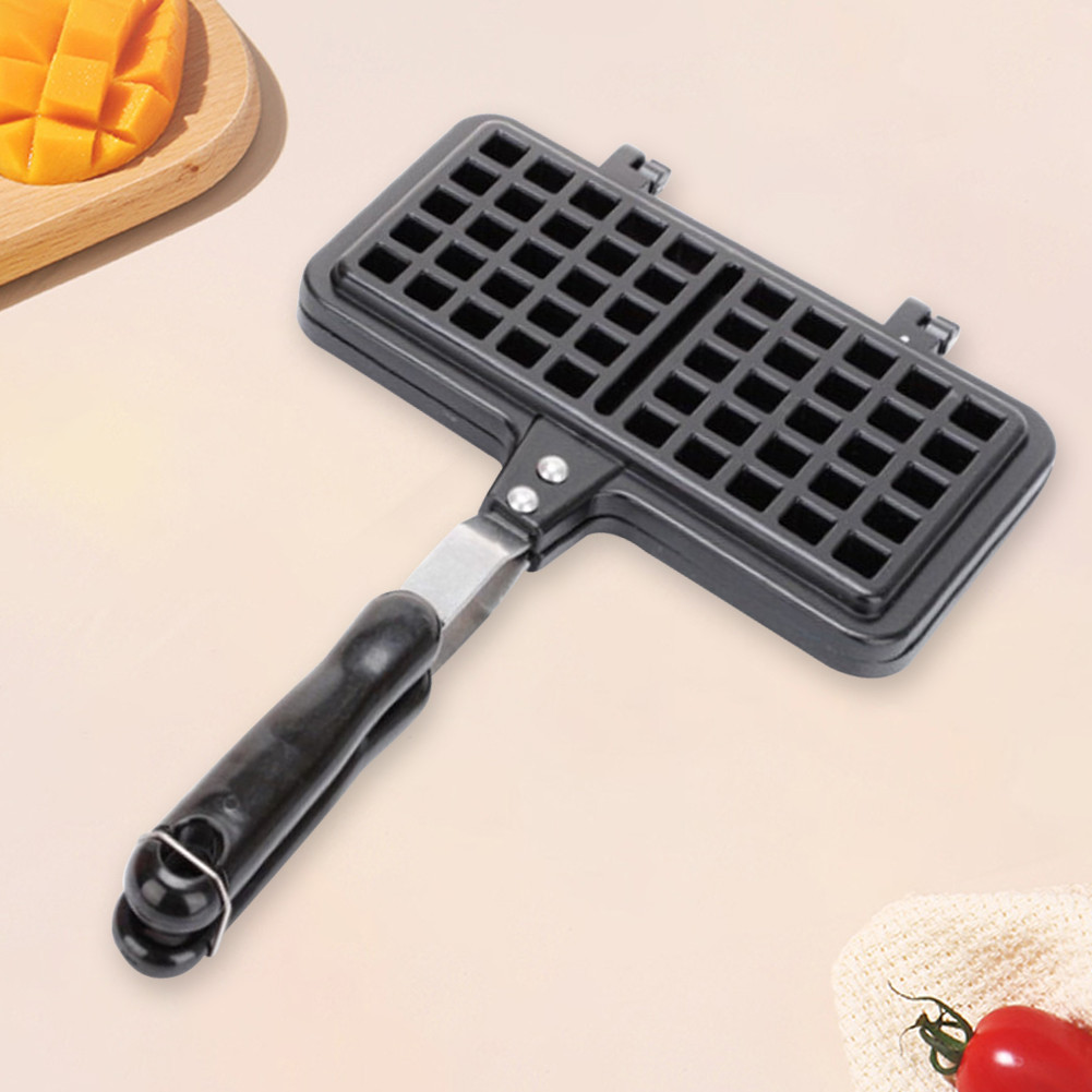 Rectangle Camping Waffle Maker Pan Non-Stick Belgian Waffle Maker Stove ...