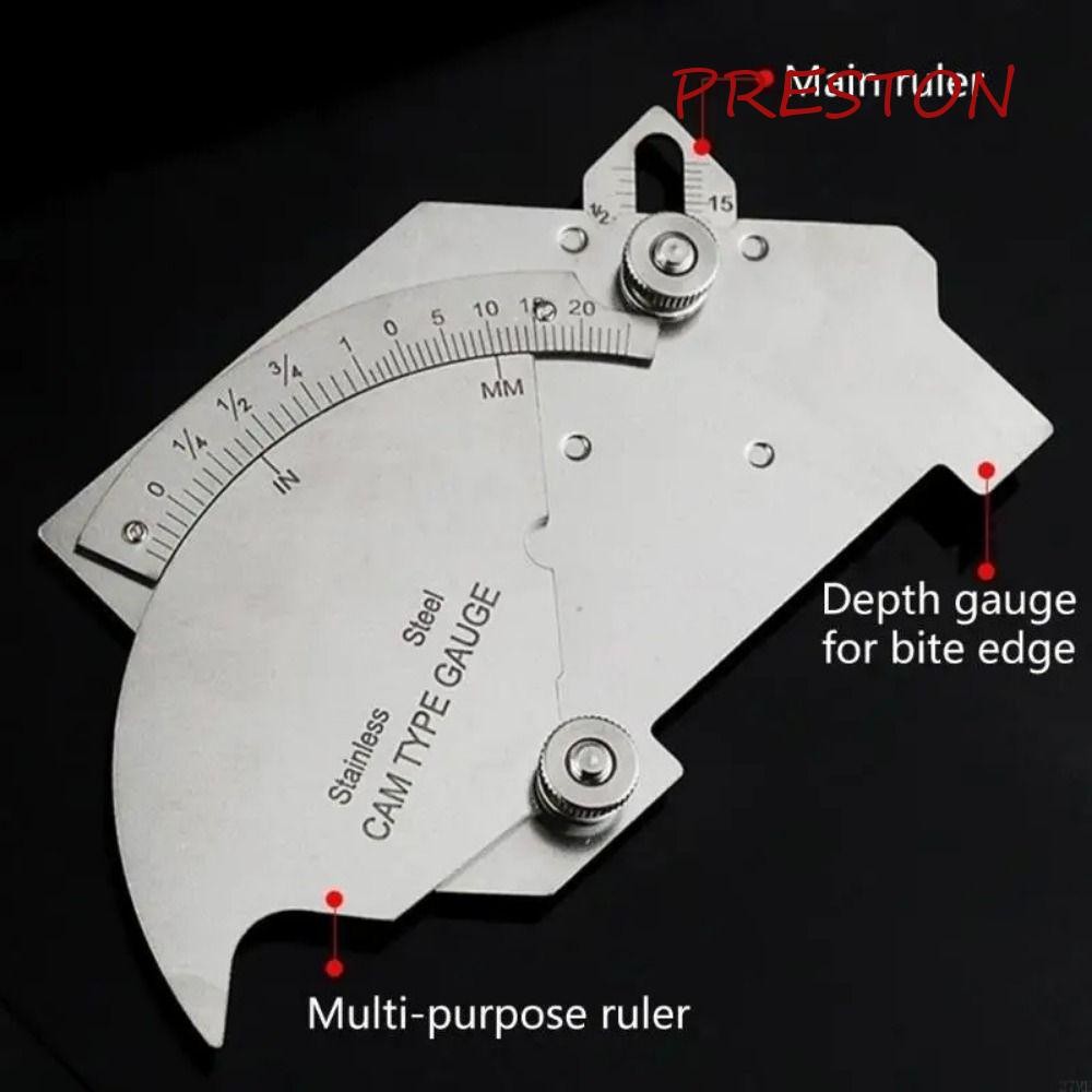 PRESTON Cam Type Weld Inspection Ruler, Inch/mm Adjustable Fillet Weld ...