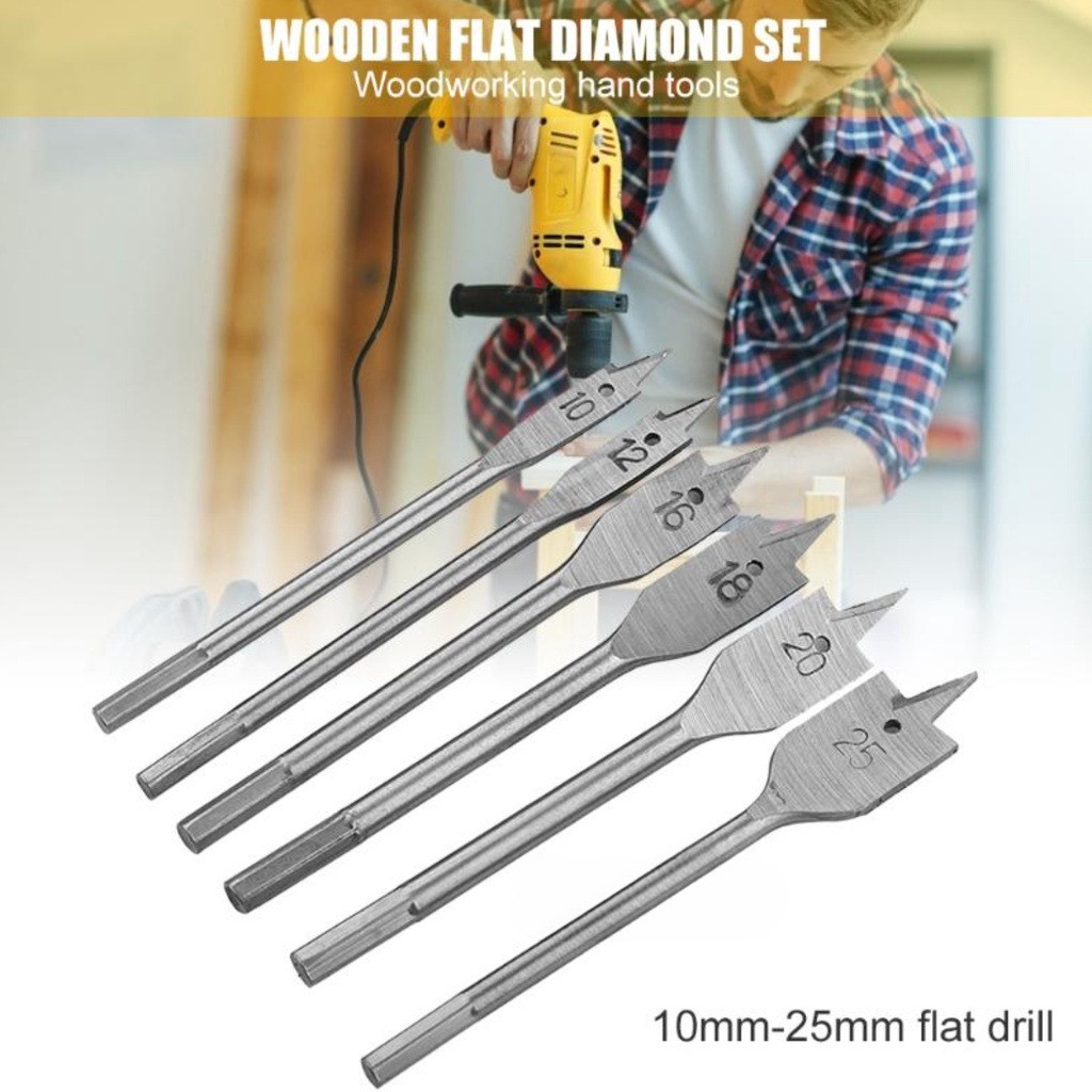 ANTON Stainless Tool hex bit Wood drill flat shank wood | Shopee ...