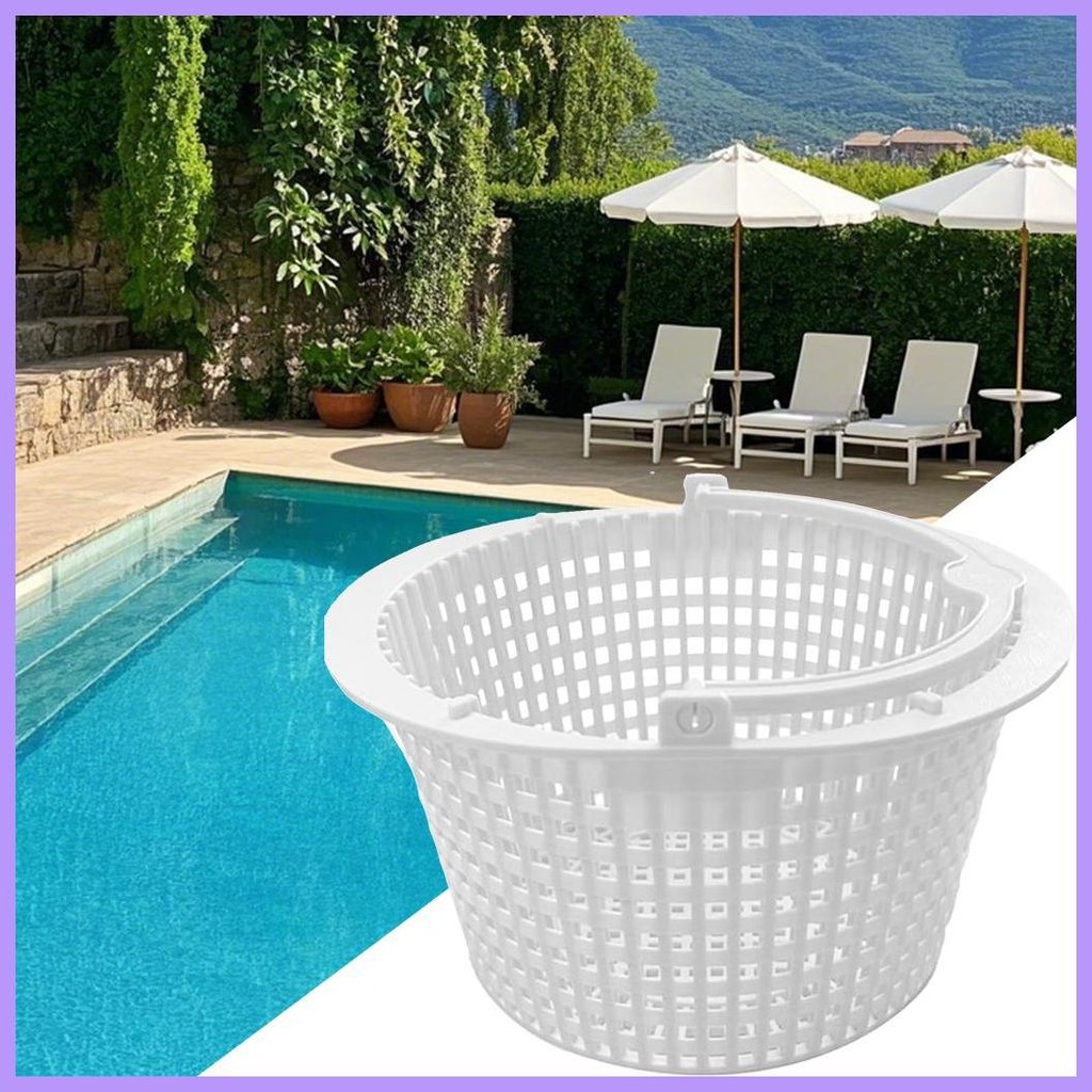Pool Filter Basket Floating Leaf Strainer Handle Equipped Pool Skimmer ...