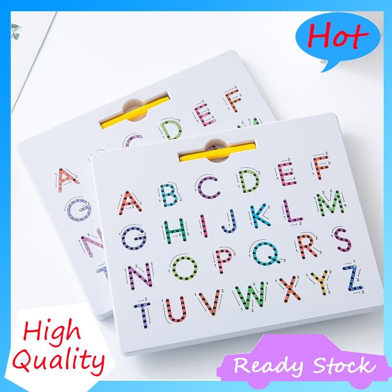 2Pcs Magnetic Alphabet Trace Board Double Sided Upper & Lower Case ...