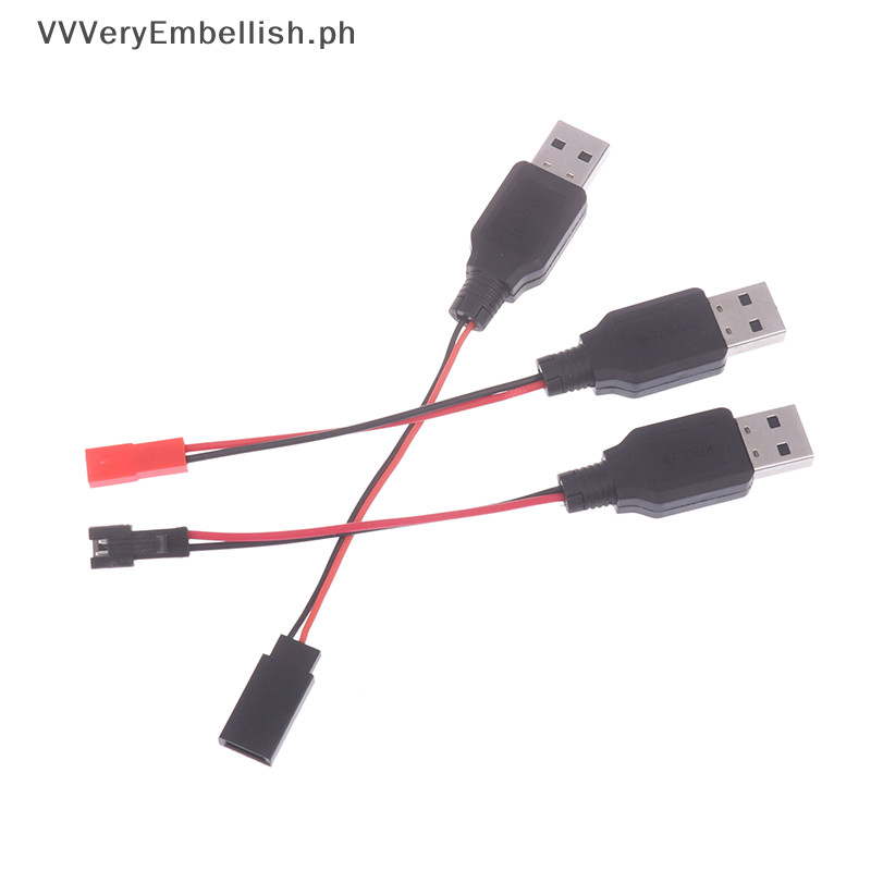 VVVeryEmbellish RC USB Charging 3.7V Lithium Charger Cable USB To JST ...