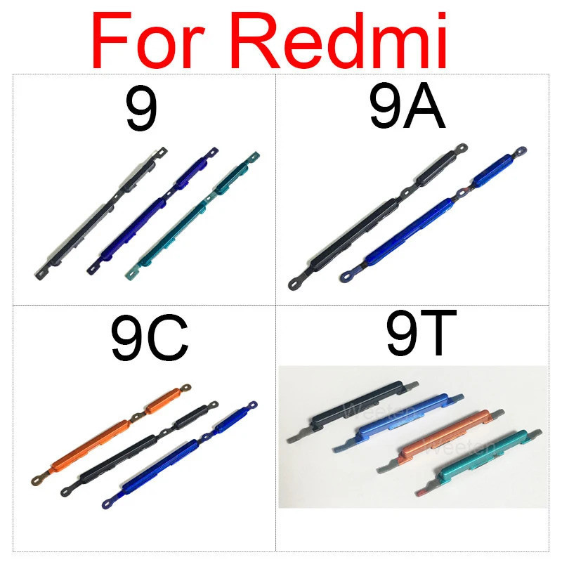 Original New For Xiaomi Redmi 9 9A 9C 9T Power Volume Side Button Key ...