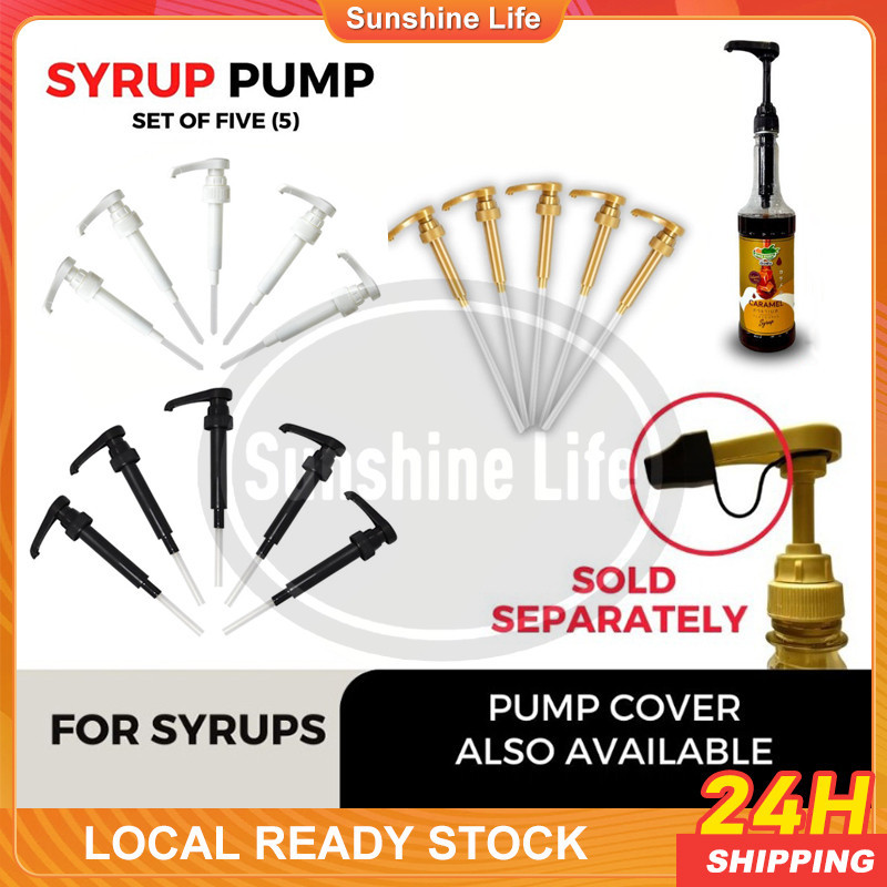 【Promo】Syrup Pump Set Of 5 For Torani Davinci Starbucks 7.5ml Dispenser ...