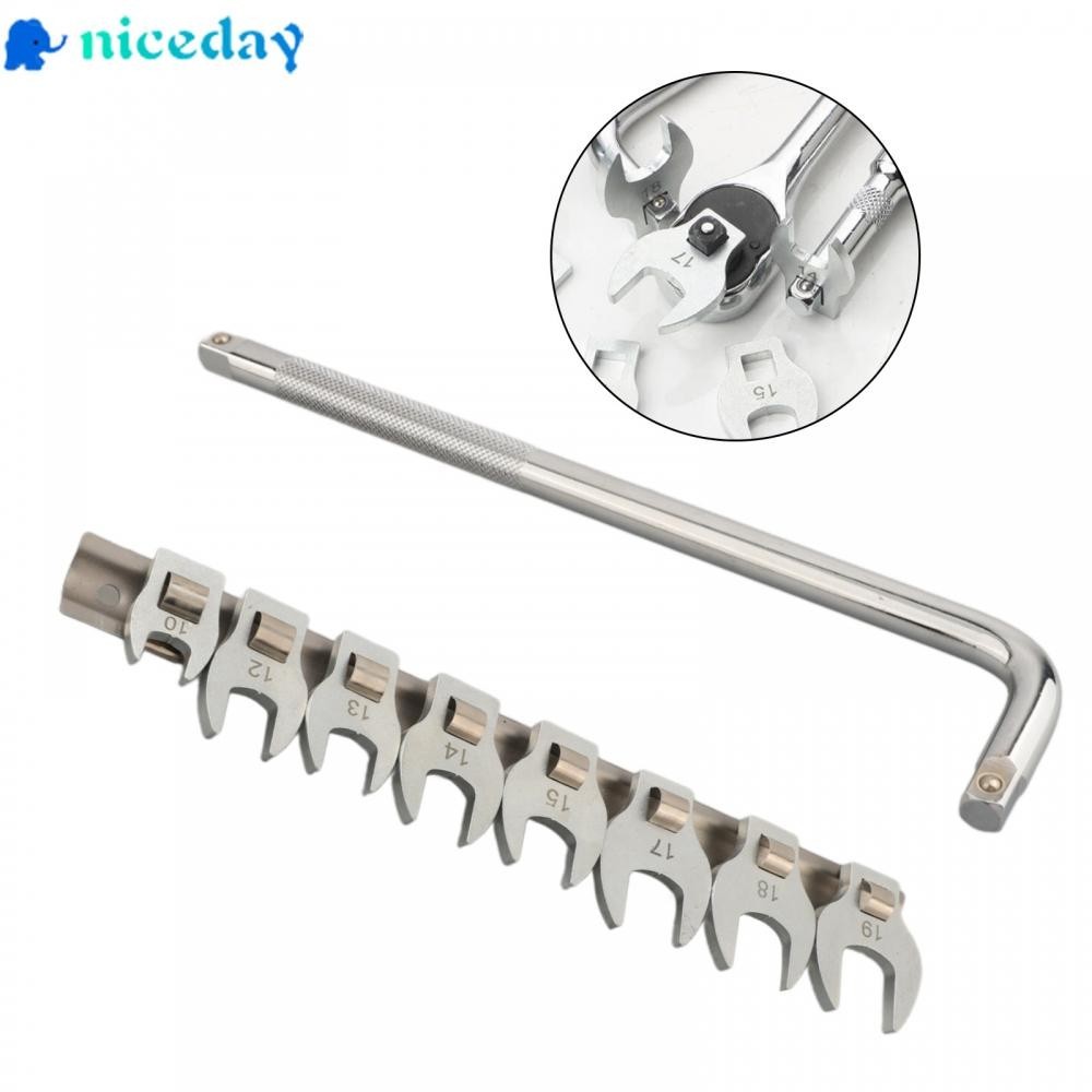 Heavy Duty 38 Inch Drive Crowfoot Wrench and Metric Open End Spanner ...