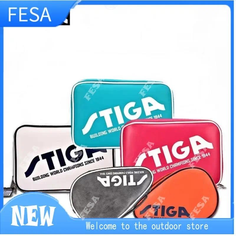 STIGA New Table Tennis Rackets Bag Double Layer Square Round Training ...