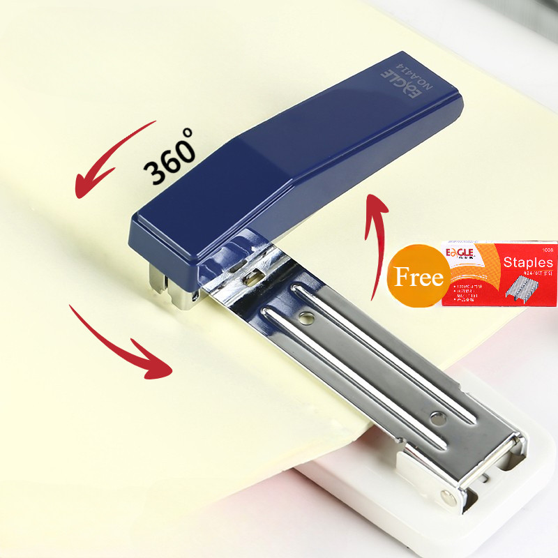 360 Rotatable Metal Heavy Duty Stapler 50 Sheets Long Stapler Office ...