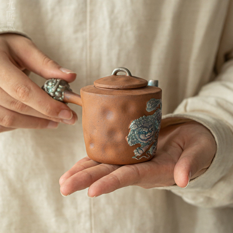 Tea Set Tea Pot Tea Cup Old Rock Mud Awakening Lion Side Handle Pot ...
