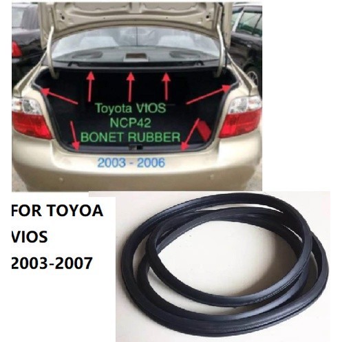 Rear Door Weatherstrip Tailgate Rubber Seal Strip For Toyota VIOS 2003-2007 | Shopee Philippines