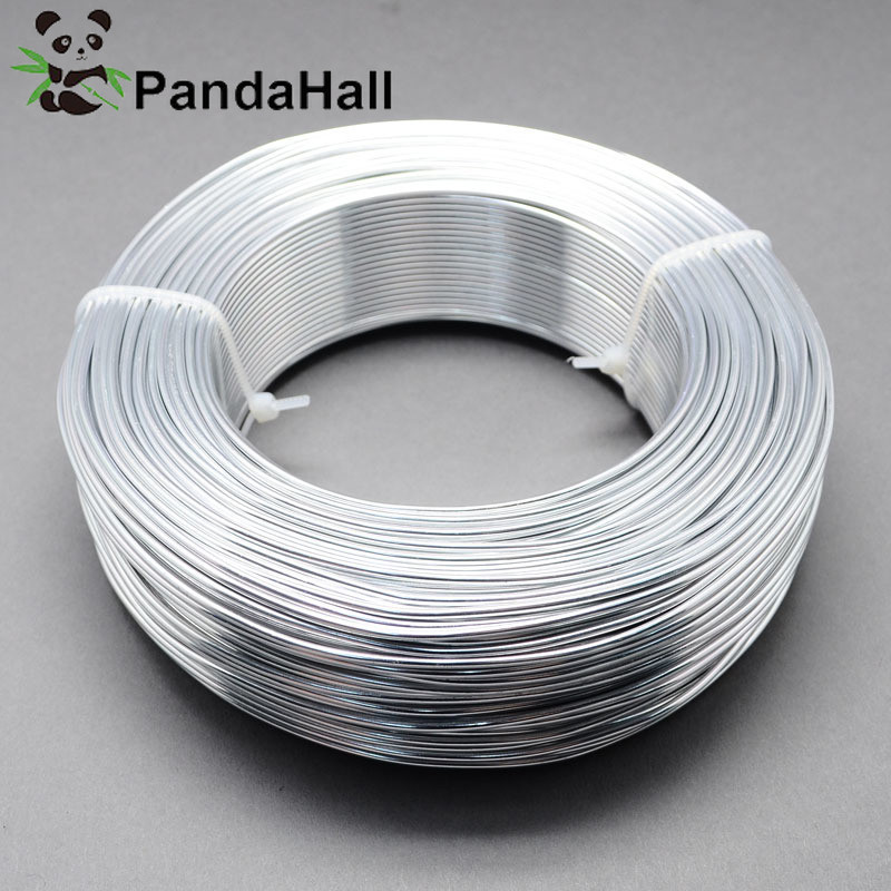 1Roll Round Aluminum Wire Bendable Metal Craft Wire for DIY Jewelry Craft Making Silver 1.5mm in ...