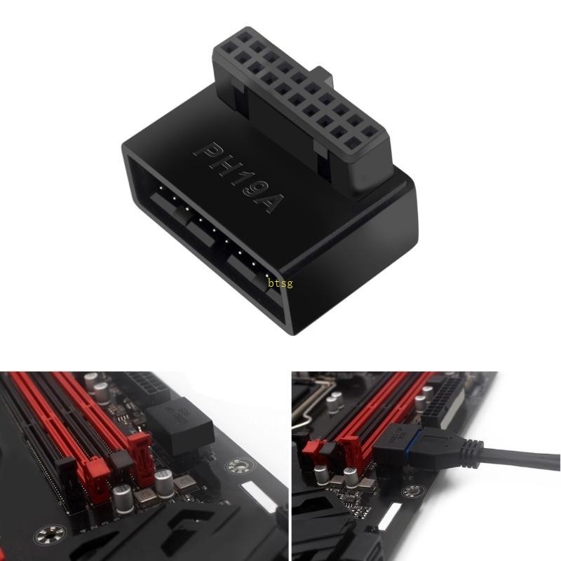 BT USB 3 0 90 Degree Motherboard Adapter 19 Pin 20 Pin Extension ...