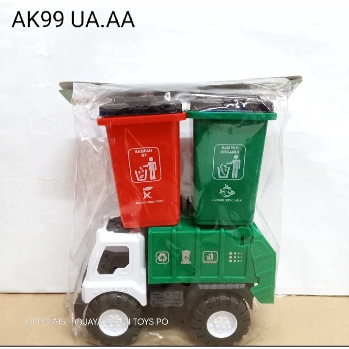 Heavy Truck Compactor Garbage Toy+Large Trash Can AK99 SNI | Shopee ...