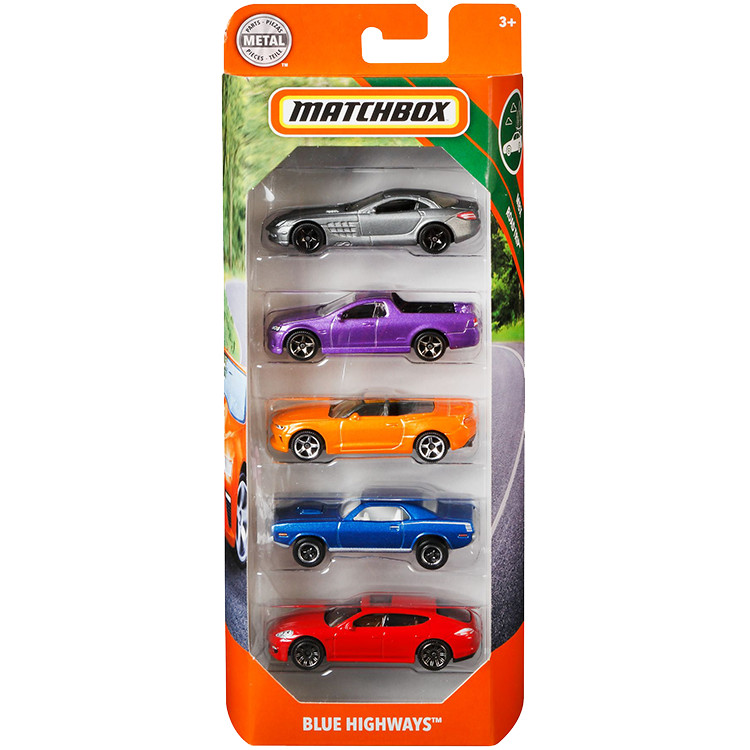 2019 Matchbox Matchbox City Hero Car 5-Pack GBJ74 Blue Highway Theme ...