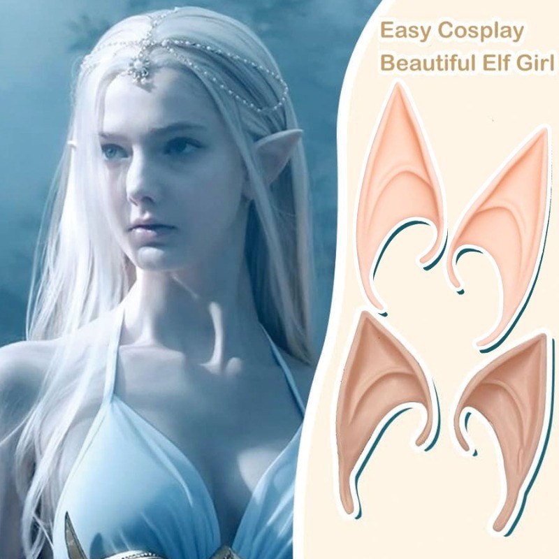 Halloween Cosplay Latex Fairy Angel Elf Ears Masquerade Party Costumes ...