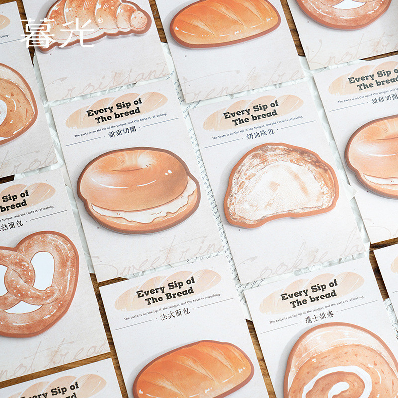 Sticky Notes Yummy Sticky Notes Cute Kawaii Bread Shaped Sticky Notes ...