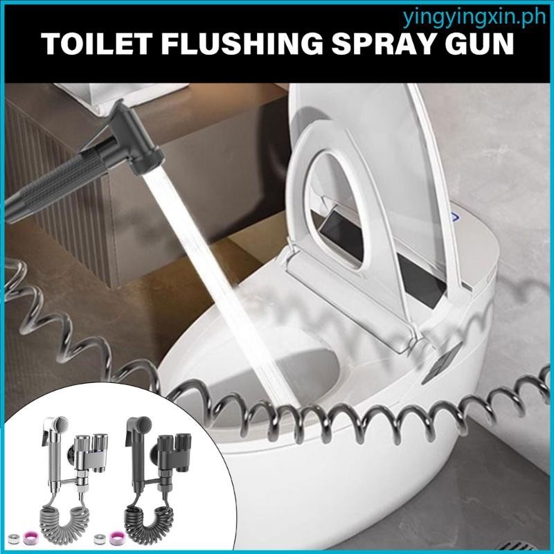 YIN Ergonomic Toilet Bidet Hand with double Outlet Valves Stainless ...