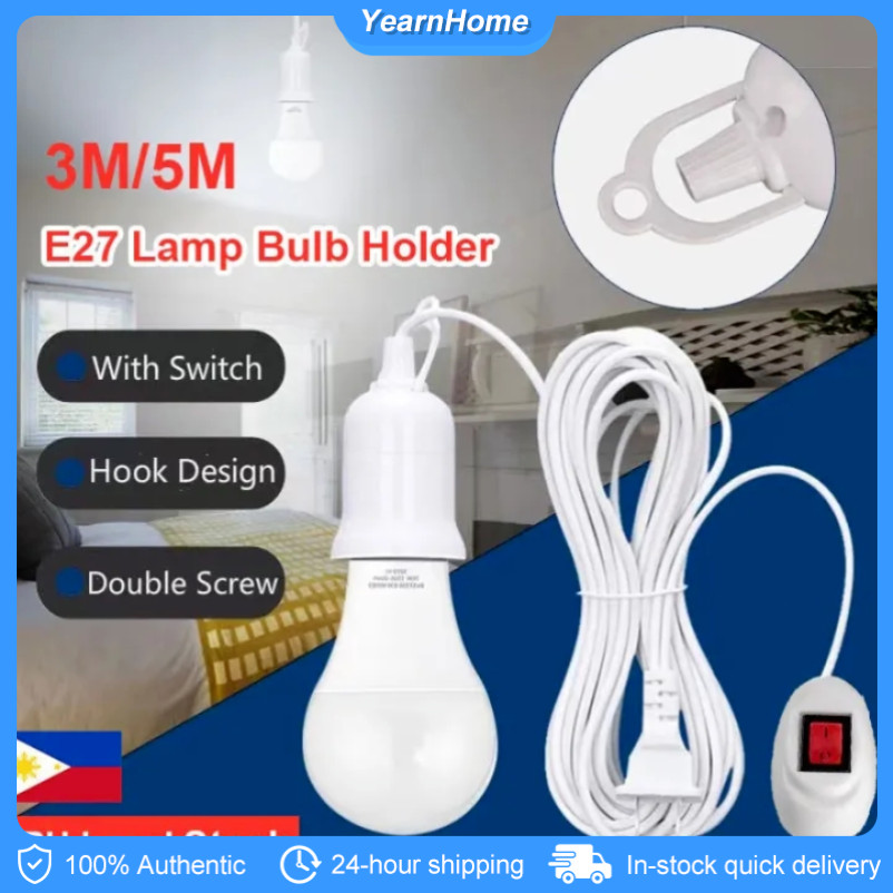 LED Pendant Light Head Bulb Socket Extension Pendant Light Power Cord ...
