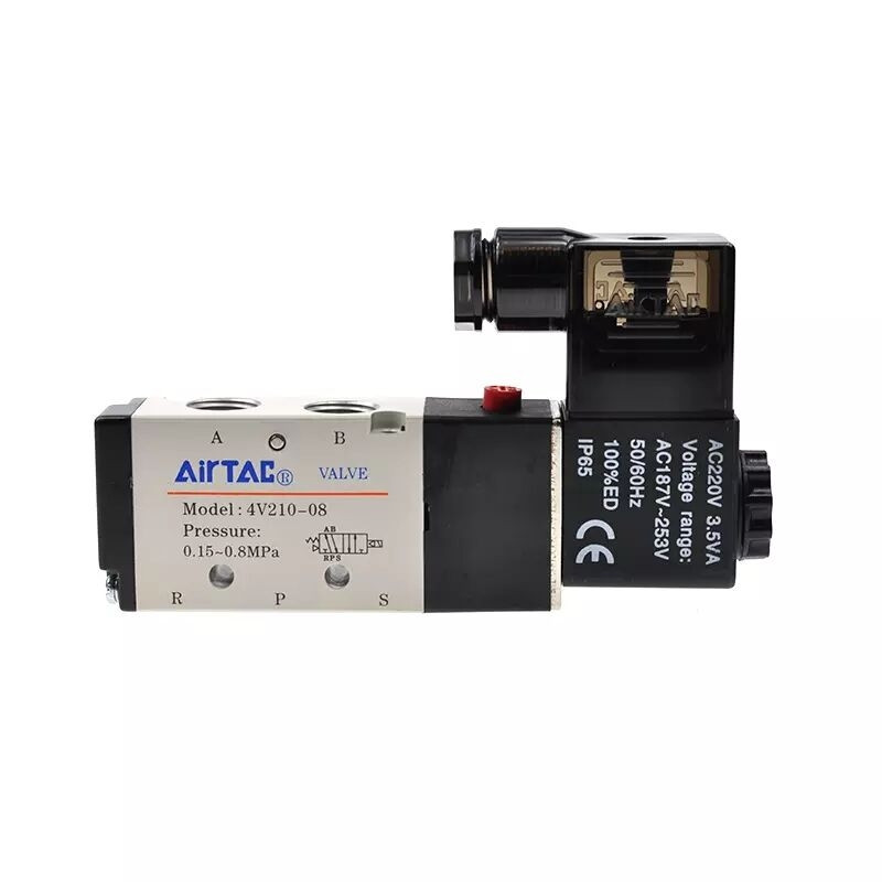 4V Series Airtac pneumatic solenoid valve 2-position 5-way directional reversing valve 4V210-08 ...