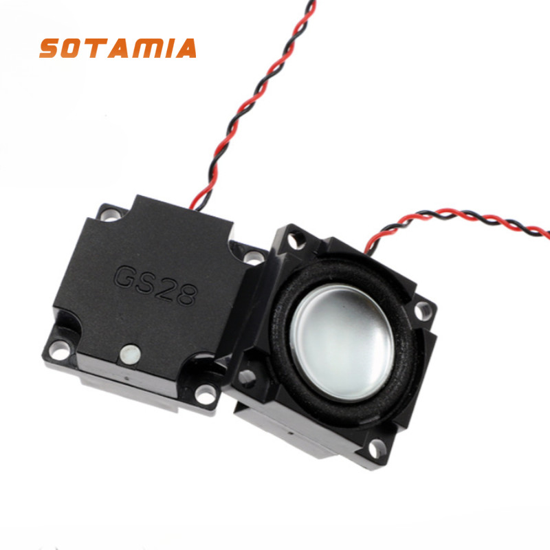 SOTAMIA 2Pcs 28x28mm Mini Full Range Speaker 8 Ohm 2W Voice Box Sound ...