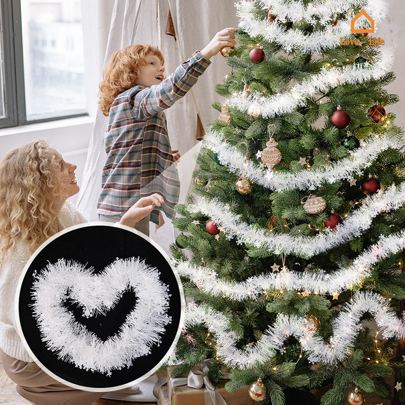 2 Pcs Xmas Theme Party Romantic Decorative Snowflake Ribbon - DIY ...