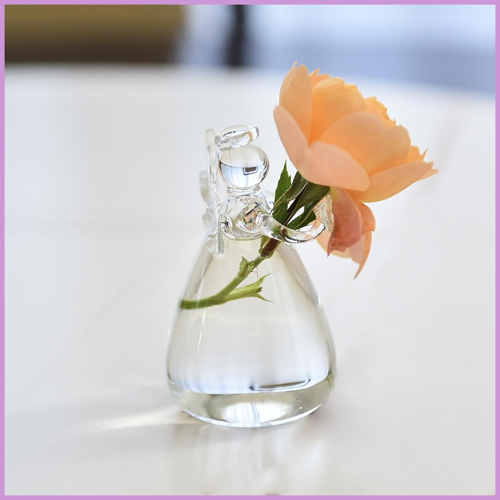 Glass Angel Flower Vase Transparent Centerpieces Angel Flower Container ...