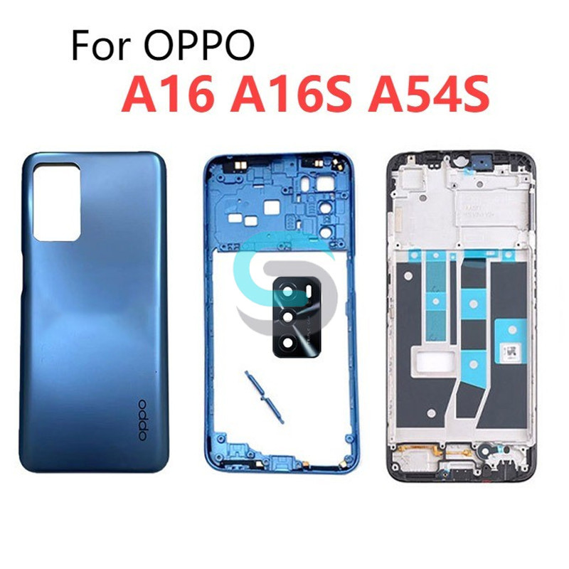 Back cover housing for OPPO A16 A16S A54S middle frame Front frame ...
