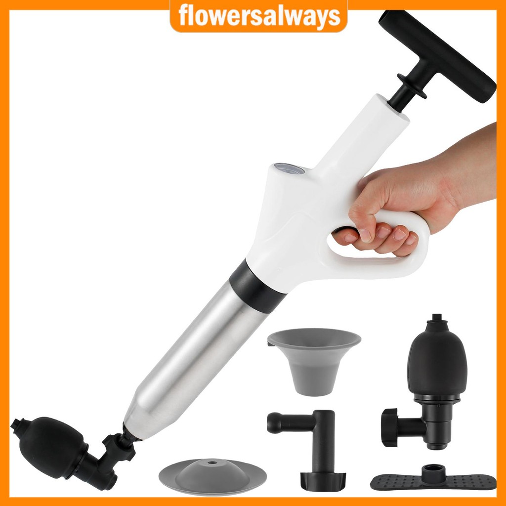 Toilet Plunger Kit High Pressure Toilet Air Drain Plunger Stainless ...