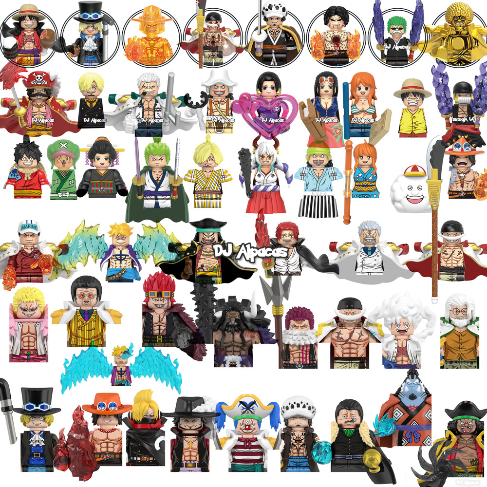 One Piece Building Ace Roronoa Zoro Luffy Blocks Figures Edward Newgate ...