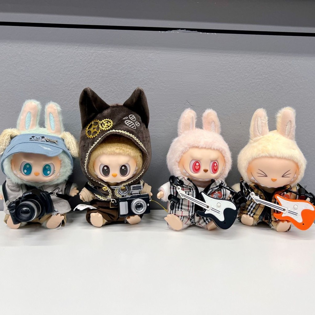 15cm labubu Sitting Vinyl Doll Baby Clothes Sitting Party labubu Second ...