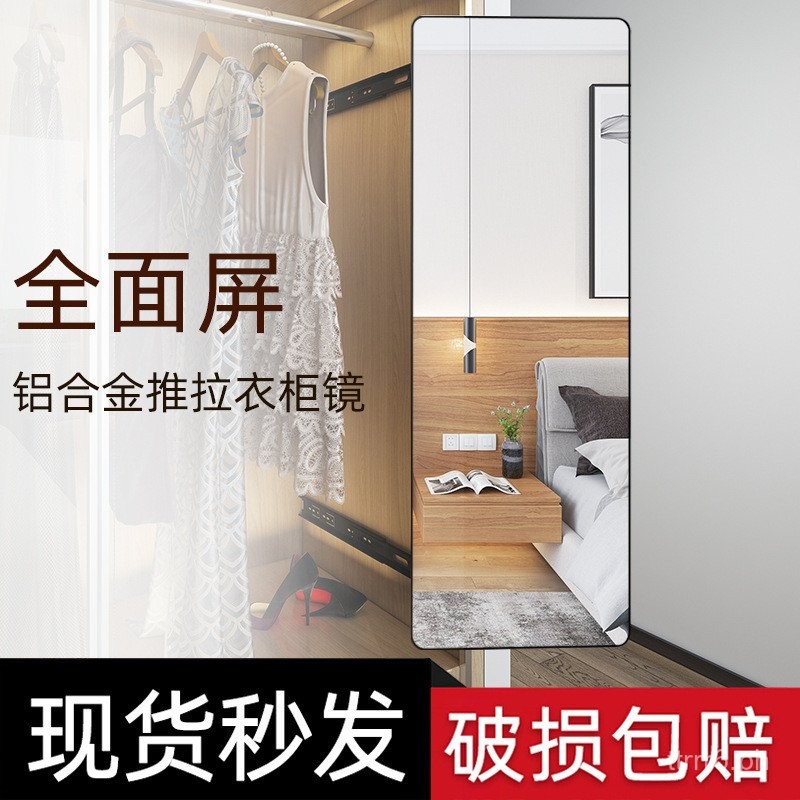 Wardrobe Mirror Dressing Mirror Full Body Wardrobe Built-in Push-Pull ...