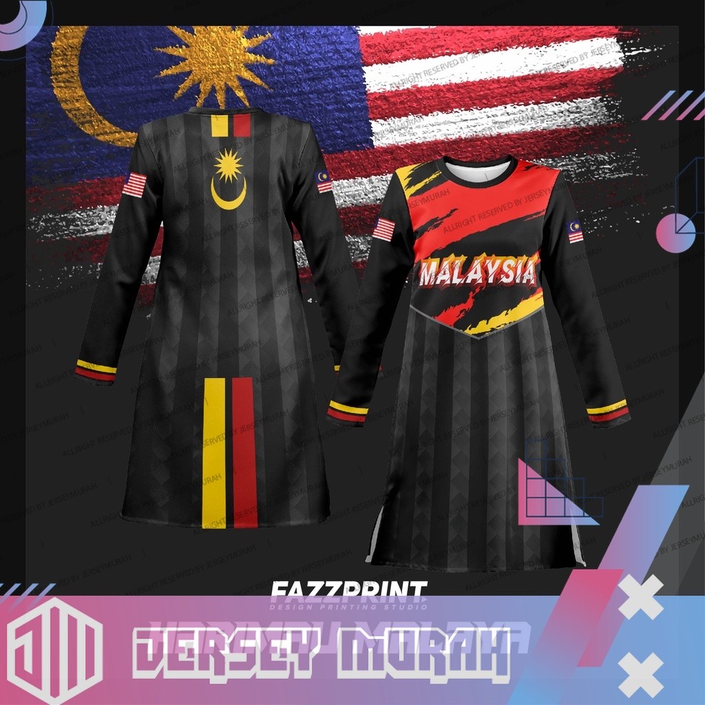 Muslimah FAZZ JERSEY HM05 - Tiger MALAYA TEAM RED Day SUKAN NEGARA ...