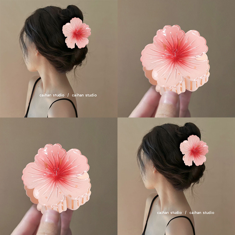 New Sakura Hair Claw Hawaiian Plumeria Flower Hair Clamp Hair Clip ...