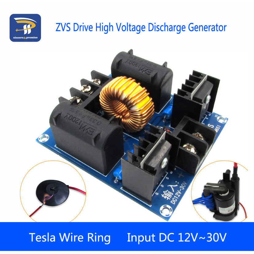 Tesla Wire Ring ZVS Drive High Voltage Discharge Generator 60-300W Long ...