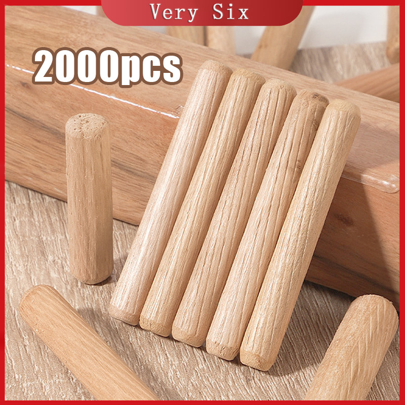 2000Pcs Furniture Connection Dowel Pin 8x30/8x40mm Wooden Joint Dowel ...