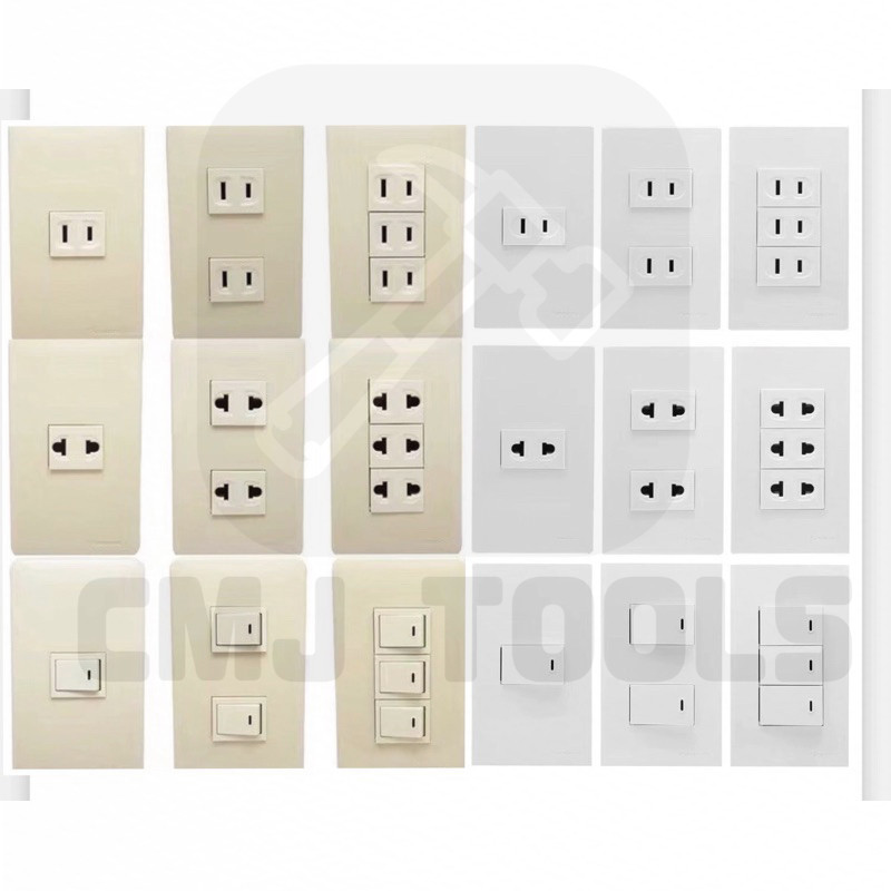 MJ Panasonic full color and WIDE SERIES 1way switch and outlet. 1 gang ...