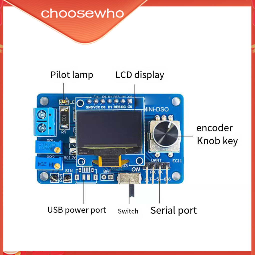 【Choo】Mini LCD Display Oscilloscope Kit Repetitive Signals Electronic ...