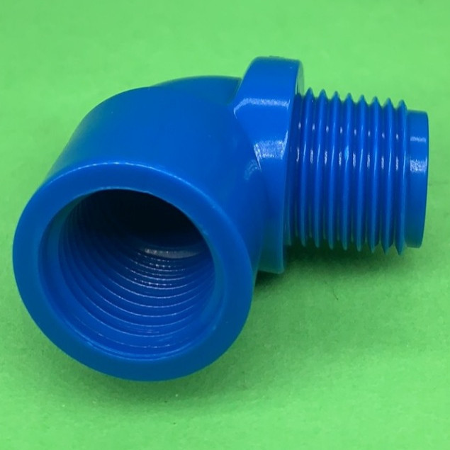 Pvc blue fittings full threaded st elbow 20mm | Shopee Philippines
