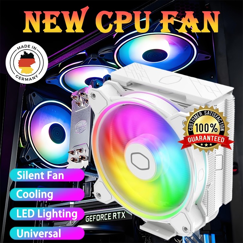120mm CPU Fan Cooler Case Chassis Cooling Dual Ring LED Fan (RGB ...