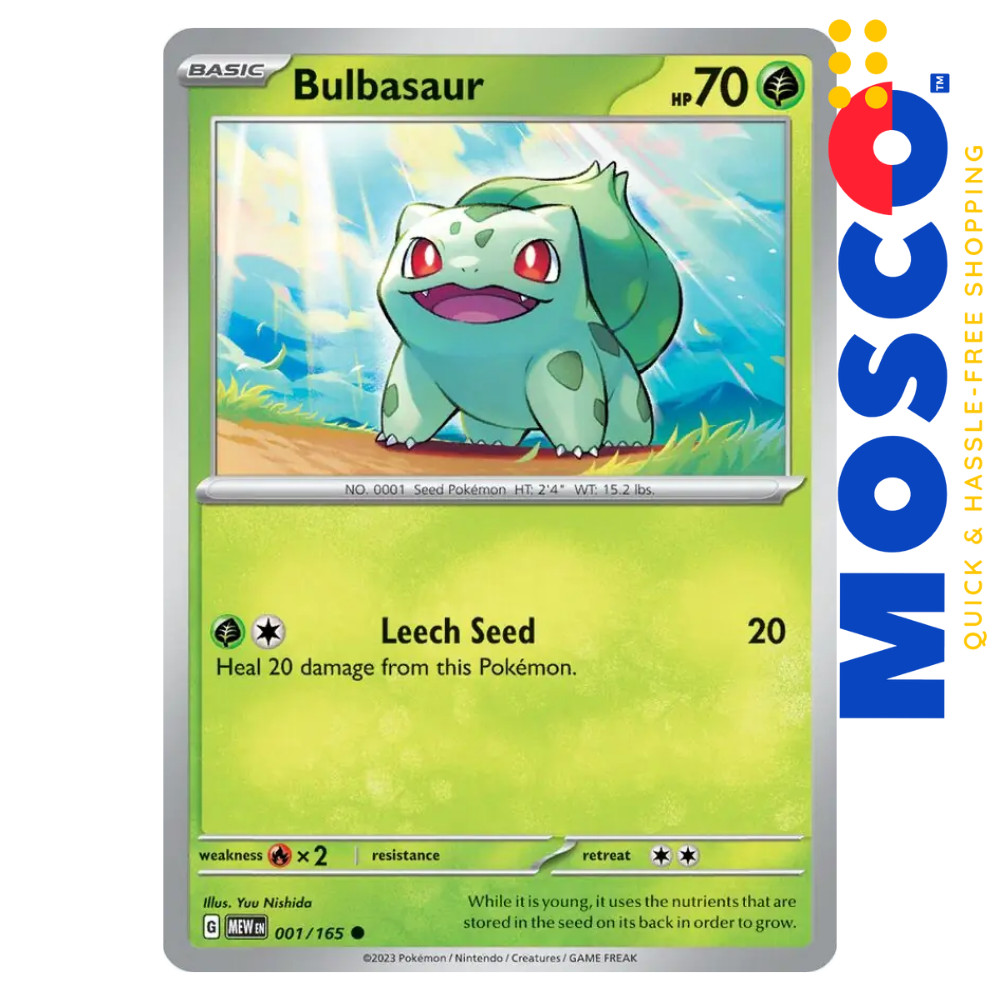 Bulbasaur - 001/165 Common Pokemon 151 | Pokemon TCG | Shopee Philippines