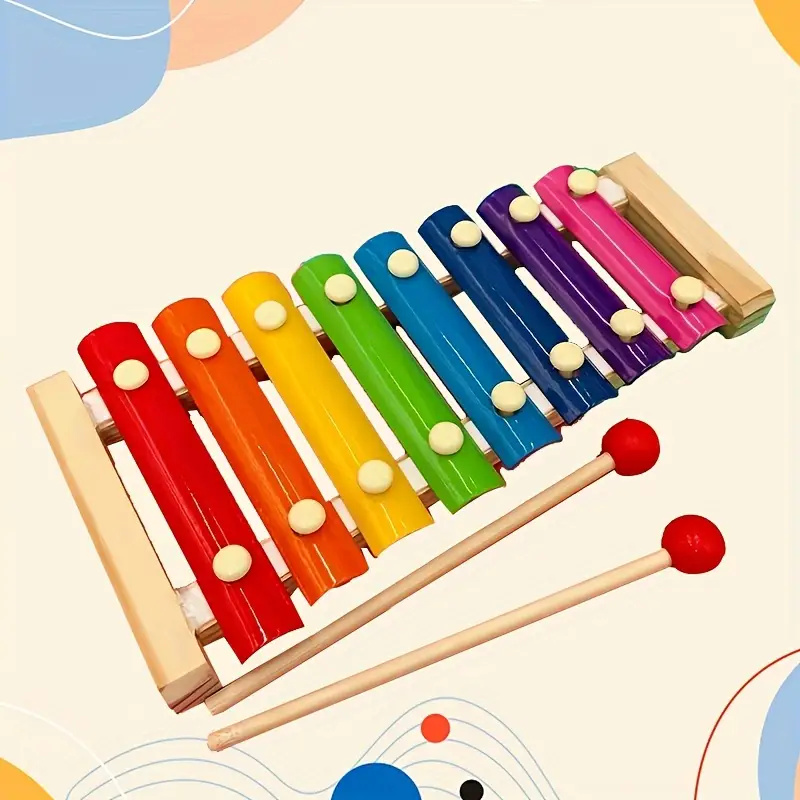 Wooden Toy Xylophone Toys Musical Toys Hand Knock Violin Xylophone ...