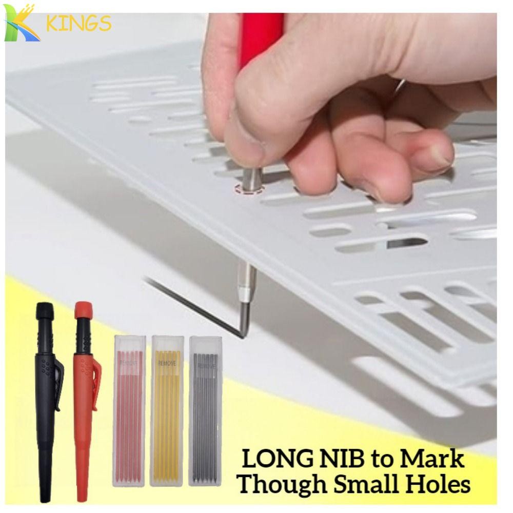 KINGS Carpenter Mechanical Pencil, Precise Marking One-piece Design ...