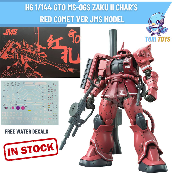 Hg 1/144 Zaku II Char Red Comet MS06S GTO The Origin JMS Model Kit | Shopee Philippines